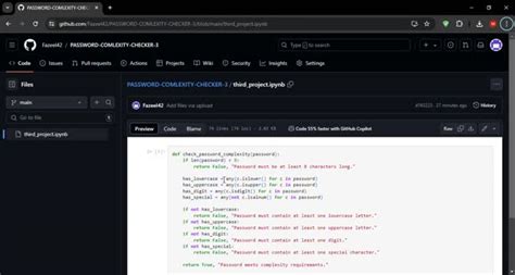 my third task on password complexity checker with python mohammed