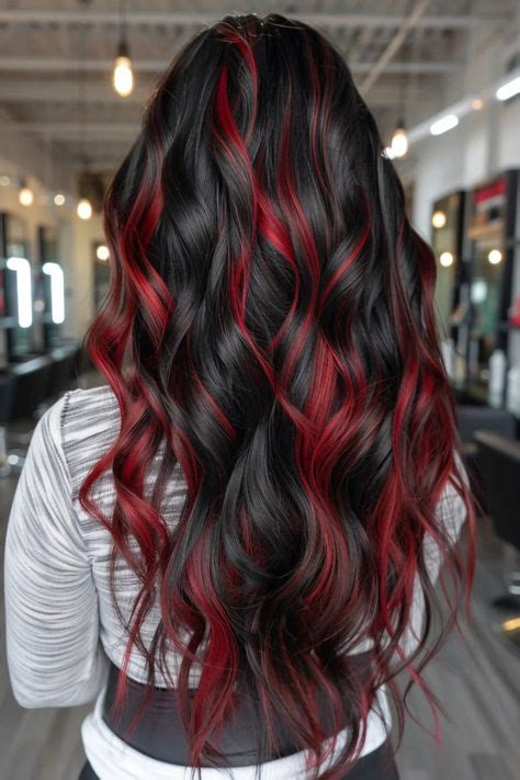 Black Hair With Red Highlights