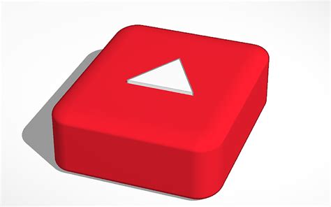 3d Design Youtube Play Button Tinkercad