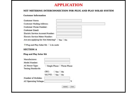 Streamlined Net Metering Application For Plug And Play Solar Kit