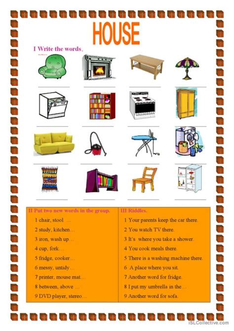 840 Housing English Esl Worksheets Pdf And Doc
