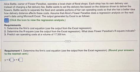 Solved Regression Analysis Regression Analysis Chegg