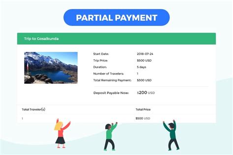 Partial Payment Addon For Tour Booking Online Website