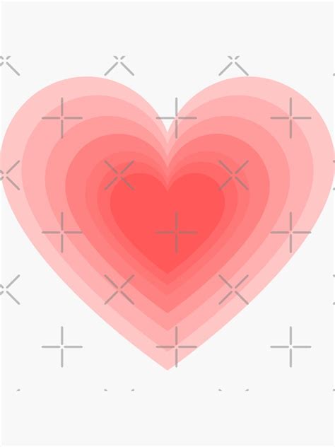 Pegatina «corazón Y2k Aura Del Corazón Rojo De Vaishnaviavhad