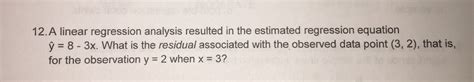 solved a linear regression analysis resulted in the