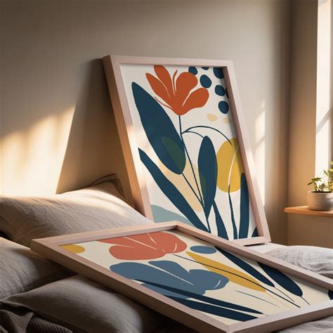 Jual Wall Frame Art Flower Dengan Frame Kayu Design Bunga Minimalis