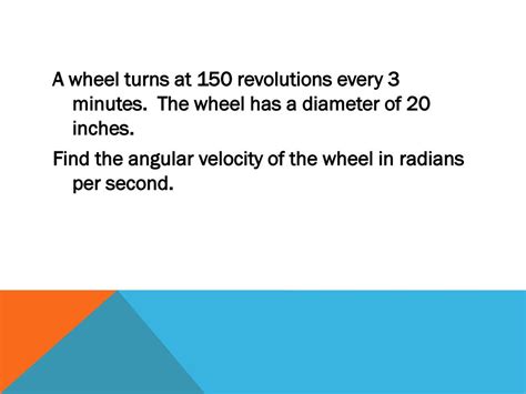Angular & Linear Velocity - ppt download