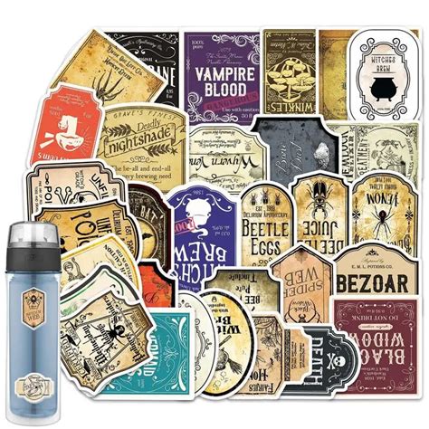 Наклейки с этикетками Potion наклейки на бутылки с этикетками на Хэллоуин 50 шт наклеек на