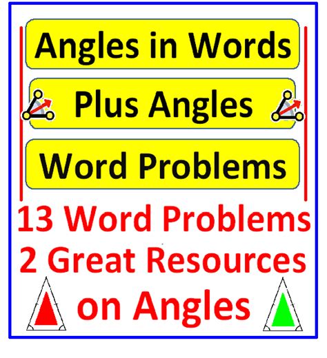 Angles Word Problems Plus Angles In Words Made By Teachers