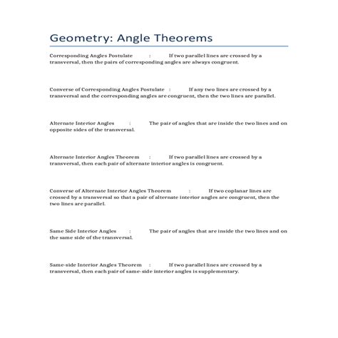Then The Two Lines Are Parallel Transversal Theorem Plane