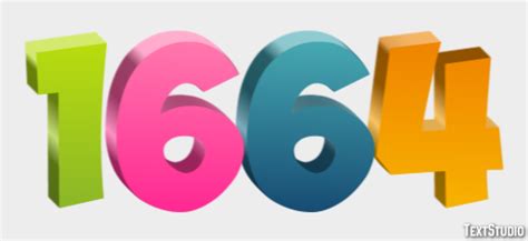 1664 Text Effect and Logo Design Number