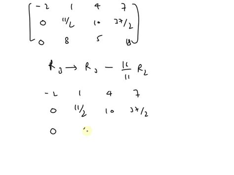 solved solve the following linear system of equations as an augmented