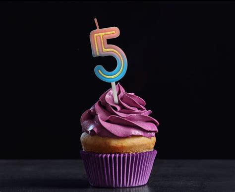 Dortová Svíčka číslice 5 Papírnictví Papercz