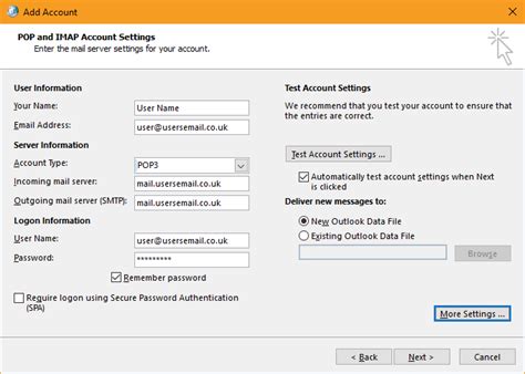 Pop3 Email Setup Pc Outlook Knowledgebase 1st Dns