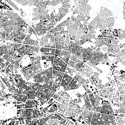 Berlin Figure Ground Vector Map Boundless Maps Rome City Map Rome Map Rome Art Print