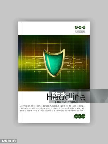 A4 비즈니스 기술 책 표지 디자인 서식 파일입니다 숫자를 방패 포트폴리오 연례 보고서 잡지 저널 웹사이트 포스터 논문 프레 젠 테이 션 회의 대 한 좋은 일러스트 레이 션