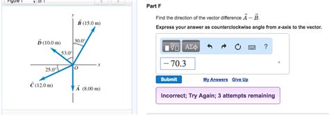 Solved Find The Direction Of The Vector Difference