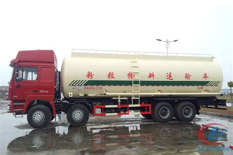 陕汽德龙F3000前四后八国五41方粉粒物料运输车 粉粒物料车