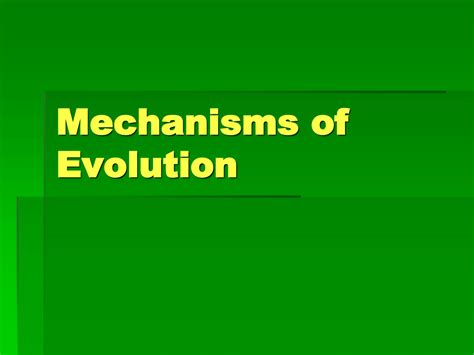 Solution Evolution Mechanisms Studypool