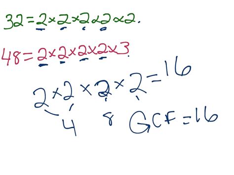 Showme Lcm Gcf Using Prime Factorization