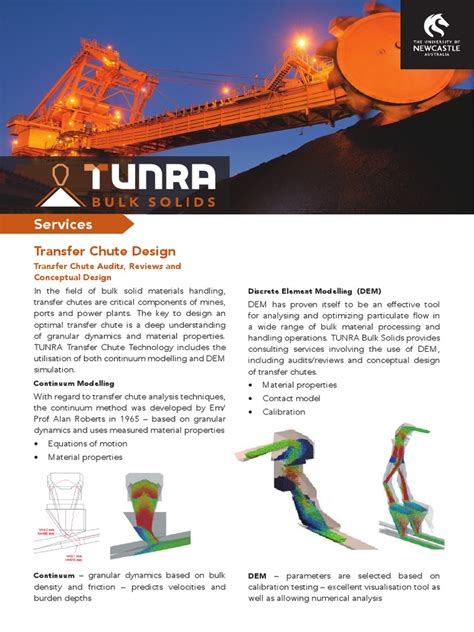 Tunra Bulk Solids Transfer Chute Pdf Fluid Dynamics Wear