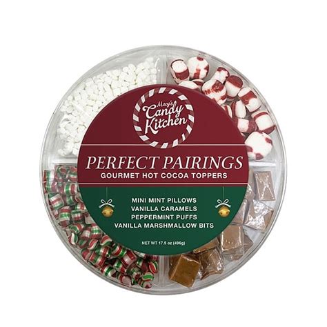 [macys] Macys Candy Kitchen Hot Cocoa Perfect Pairings 4 Way Round Candy Sampler Platter