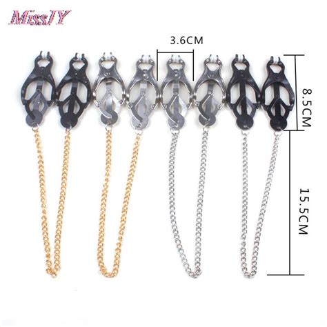 Badu Bg Метални скоби за зърна Секс играчки Щипки за зърна Игри за