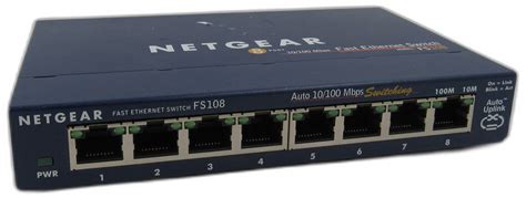 Netgear 8 Port Fs108 10 100 Fast Ethernet Switch
