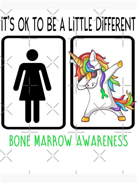 Póster Conciencia De La Médula ósea Está Bien Ser Un Poco Diferente