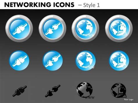 Networking Icons Style 1 Ppt 3