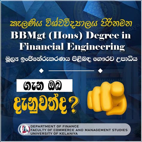 A Glimpse Financial Engineering University Of Kelaniya Facebook
