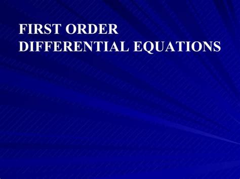 Exact And Non Differential Equation Pptx