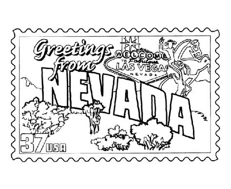Nevada State Seal Coloring Pages