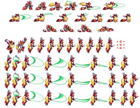 Megaman Zero Sprites 32 Bit X1 Zero And Axl Requests
