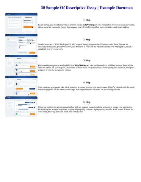 30 Sample Of Descriptive Essay Example Documen Pdf