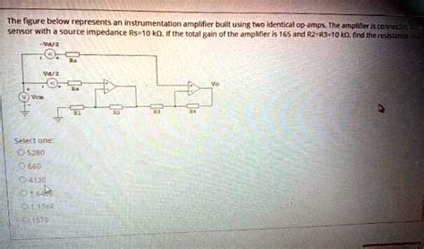 Solved The Figure Below Represents An Instrumentation Amplifier Built