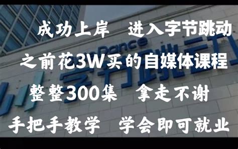 冒死上传10遍！花3w买的自媒体运营课程，包含所有赚钱运营剪辑涨粉教程，适合零基础观看！从入门小白到行业大v！哔哩哔哩bilibili