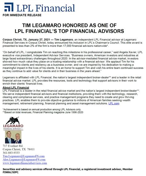 Tim Legamaro Cfs And Aif Posted On Linkedin