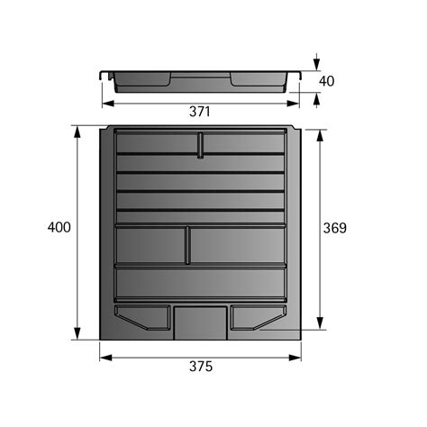 Schreibmaterialschale Höhe 40 Mm 380 392 Schwarz 9086348