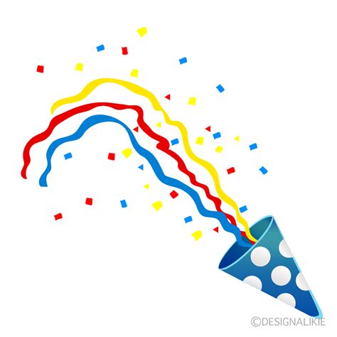パーティークラッカーイラストのフリー素材｜イラストイメージ