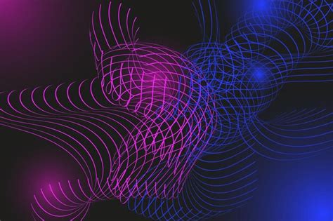 Premium Vector Abstract 3d Pink Blue Glow And With Abstract Lines Around In Vector