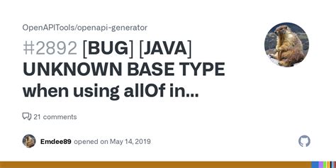 BUG JAVA UNKNOWN BASE TYPE When Using AllOf In Request Body Schema Declaration Issue