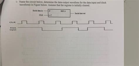 Solved 1 Name The Circuit Below Determine The Data Output