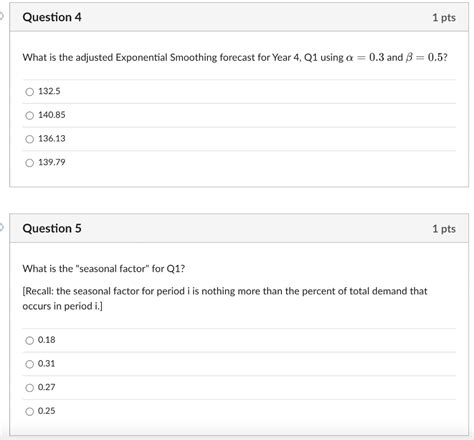 4 What Is The Adjusted Exponential Smoothing Forecast