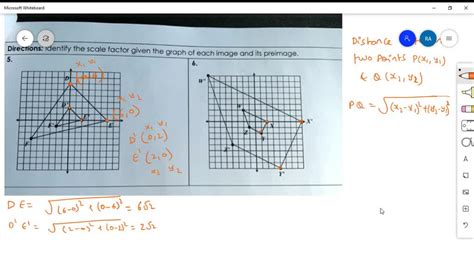 solved directions identify the scale factor given the graph of each