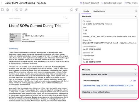 Etmf 71 Custom Metadata For Tmf Documents Egnyte