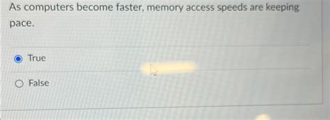 Solved As Computers Become Faster Memory Access Speeds Are