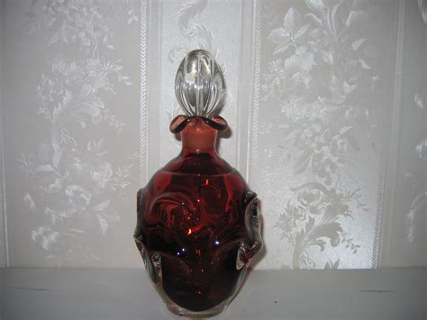 Aseda Ruby Red Glass Decanter Bottle For Sale Classifieds
