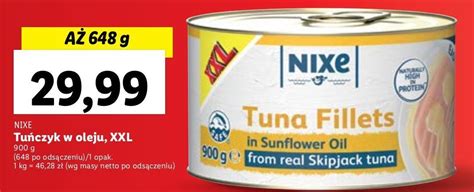 Promocja Tuńczyk W Oleju Słonecznikowym Nixe W Lidl