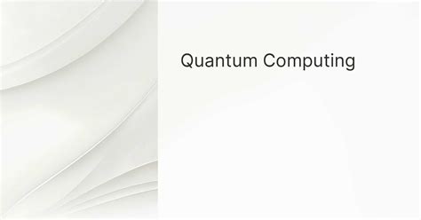 Quantum Computing